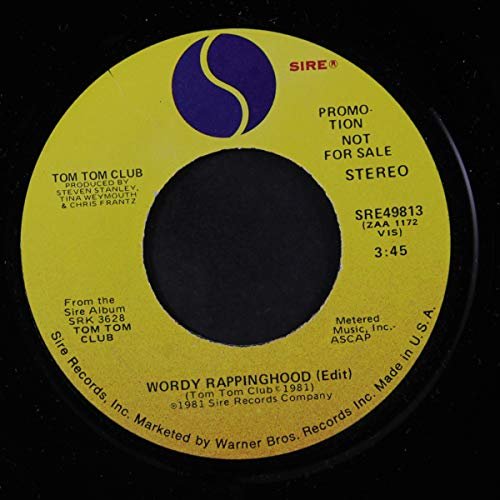 Tom Tom Club - wordy rappinghood / mono - Promos Disconecta